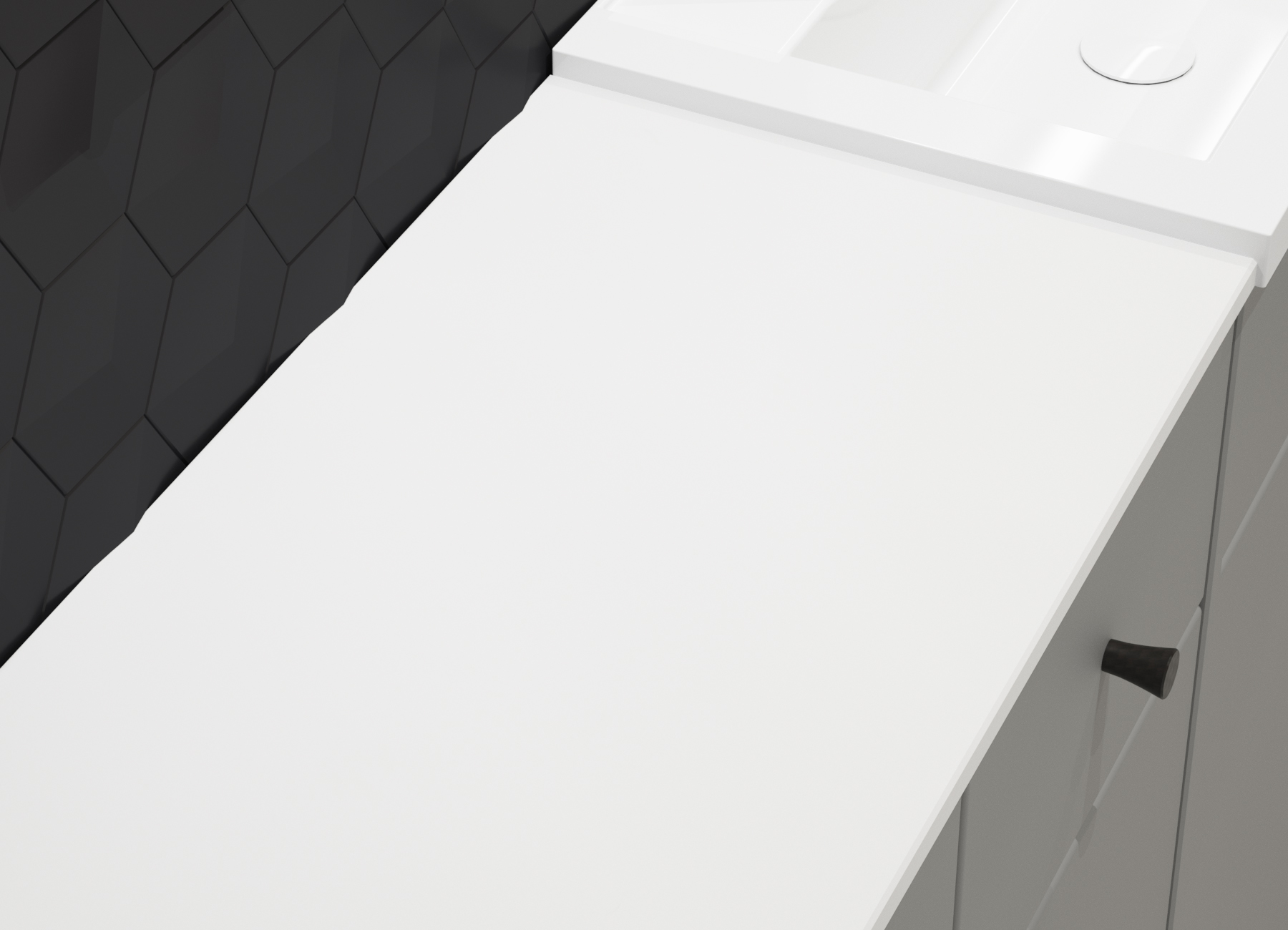 White Stone Solid Surface