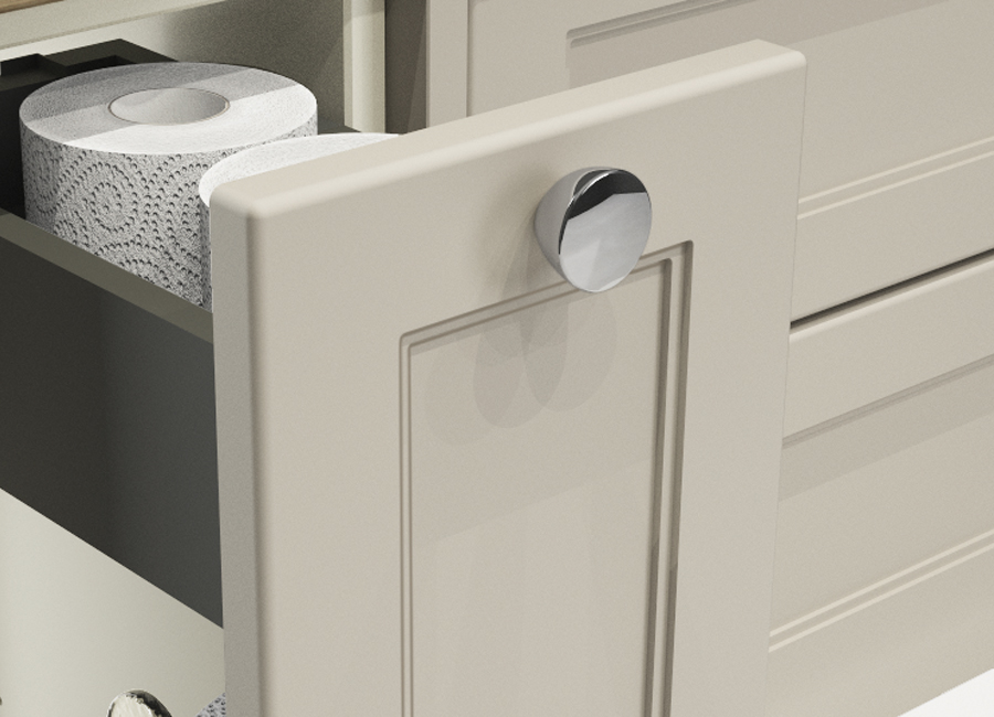Round Chrome Knob Handle
