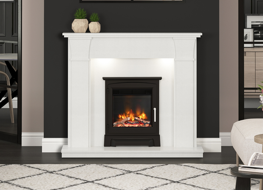 Deanswood - Elgin & Hall Micro Marble Surround in White