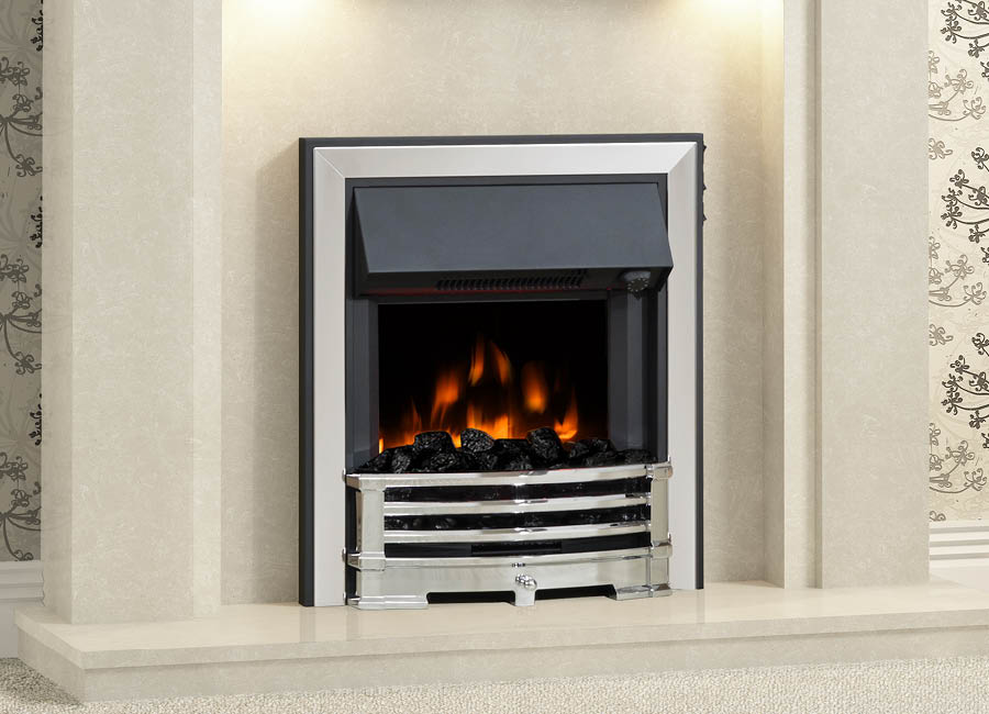 Aspen - Flare Collection Inset Electric Fire in Chrome