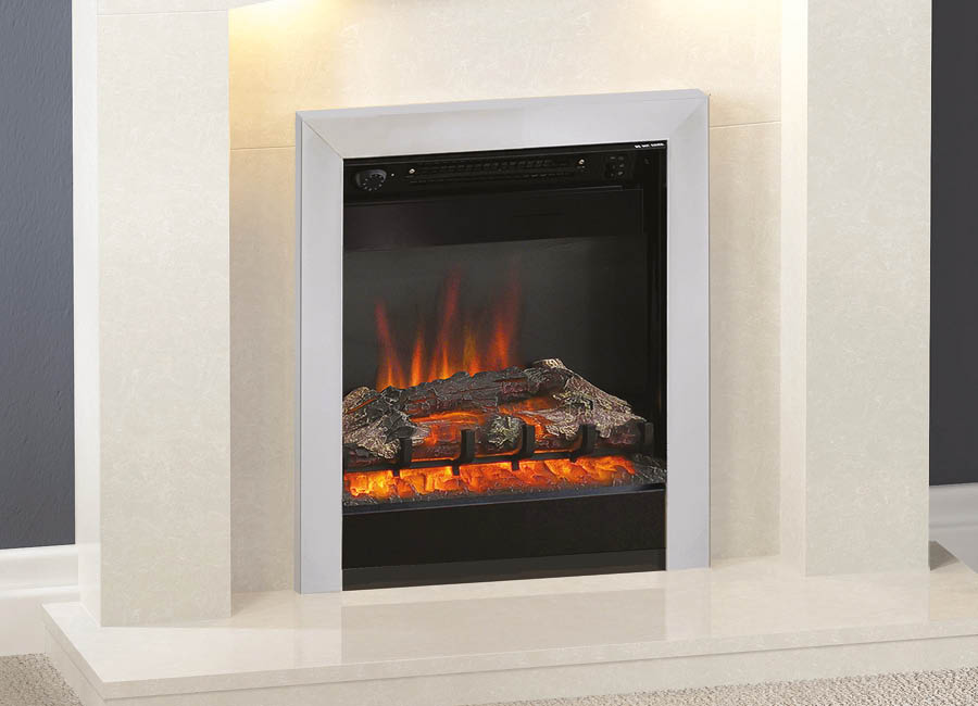 Athena - Flare Collection Inset Electric Fire in Black or Chrome