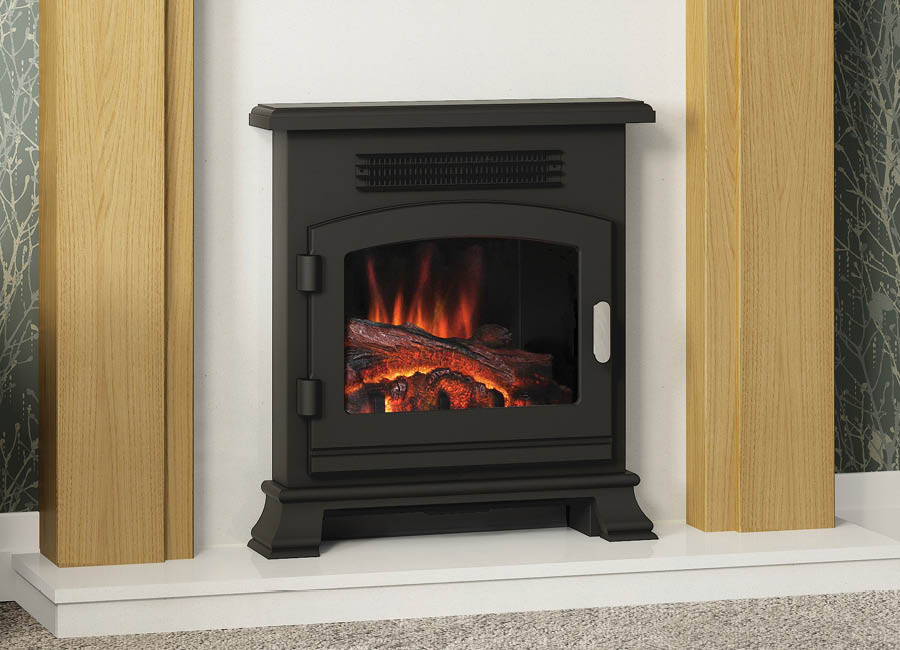 Banbury - Flare Collection Inset Electric Fire in Matt Black
