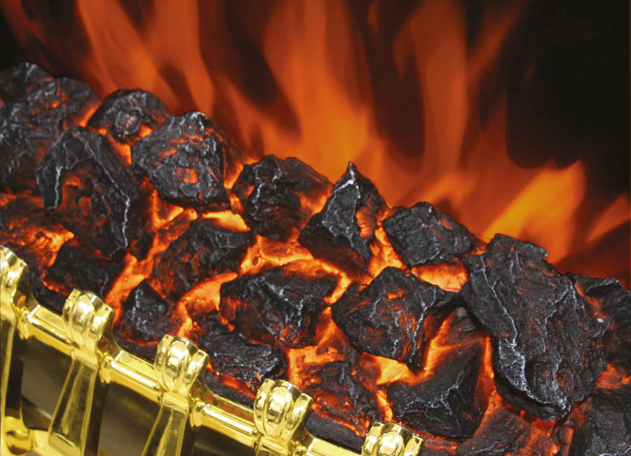 Bayden - Flare Collection Inset Electric Fire in Chrome or Brass