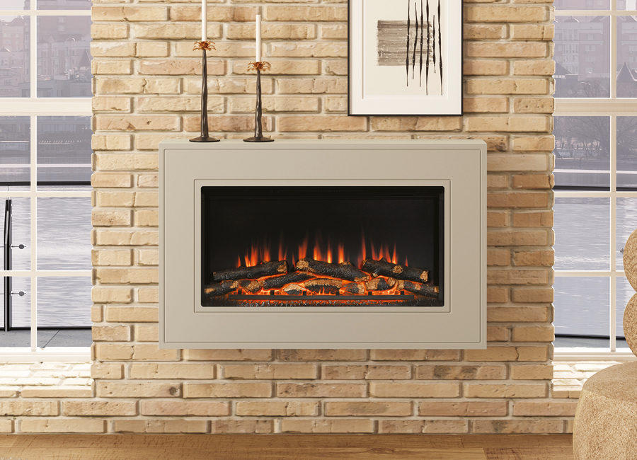 Albali - Flare Collection Wall Fix Electric Fire in Anthracite or Stone