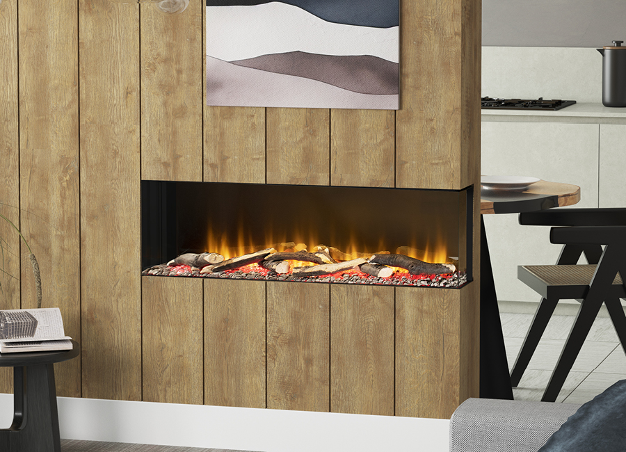 Invision 1000 - Flare Collection Inset Wall Mounted Electric Fire