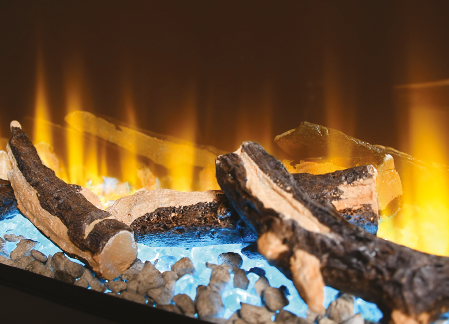 Invision 1000 - Flare Collection Inset Wall Mounted Electric Fire